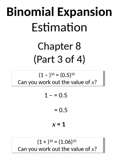 Binomial Expansion Estimation Pdf