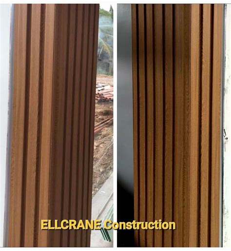 Ellcrane Construction Column Cladding Using Wpc Fluted Panel ~ No