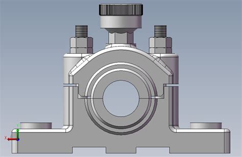滑动轴承三维建模 Solidworks 2012 模型图纸下载 懒石网