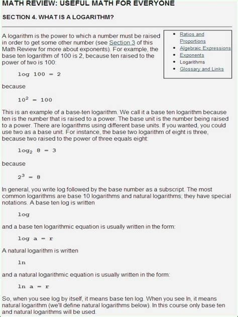 50 Logarithm Worksheet With Answers Chessmuseum Template Library