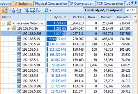 Extensive Statistics Of Each Host Colasoft