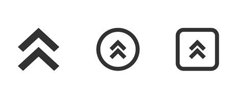 chevron double up icon web icon set vector illustration stock