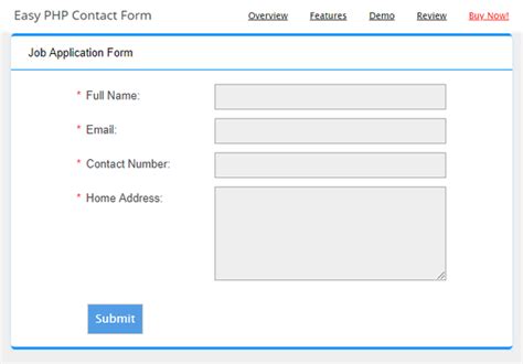 Easy Advanced Contact Form PHP Script Inkthemes