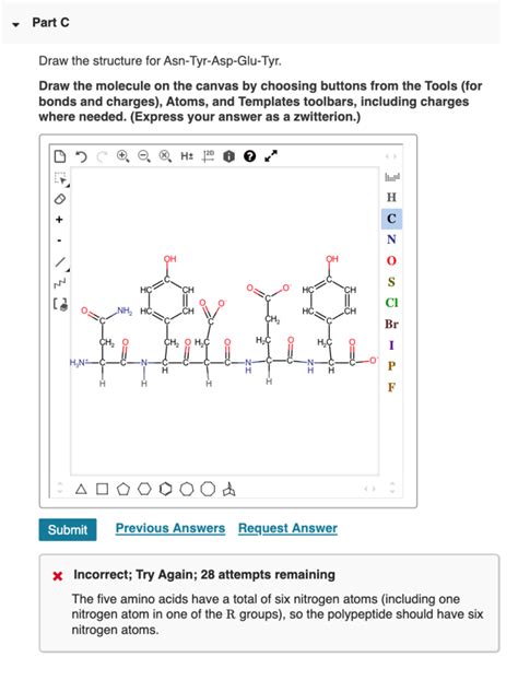 Part C Draw The Structure For Asn Tyr Asp Glu Tyr