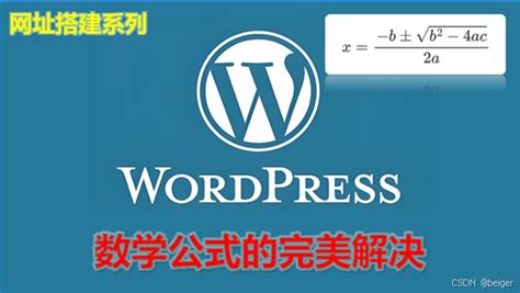 Wordpress数学公式的完美解决wordpress 数学公式 Csdn博客