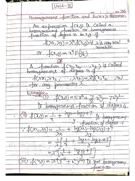 S 1homogeneous Function And Eulers Theorm Copy Pdf