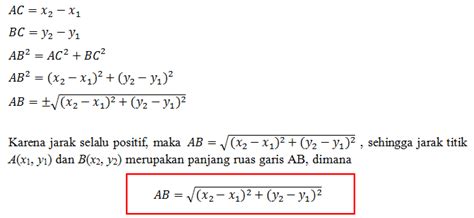 Rumus Cara Mencari Jarak Antara Dua Titik Di Bidang Datar Reezuls Hot