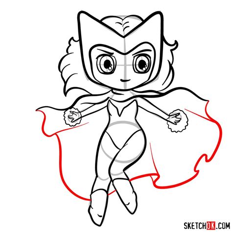 How To Draw Scarlet Witch Chibi Sketchok