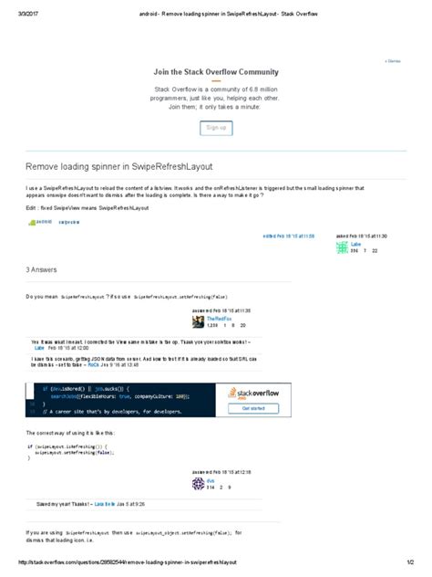android remove loading spinner in swiperefreshlayout stack overflow