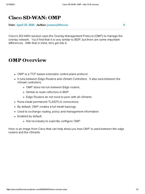 Cisco Sd Wan Omp Pdf Router Computing Communications Protocols