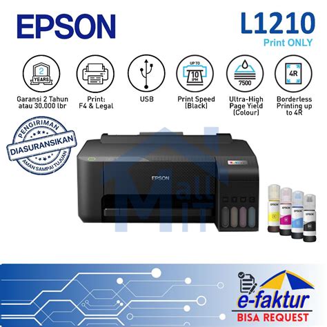 Jual Mallit Epson Printer Epson L1210 L 1210 L 1210 Pengganti L1110 L