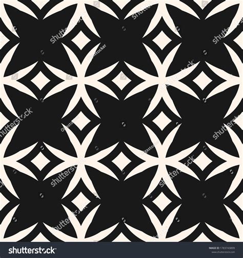 Simple Monochrome Vector Seamless Pattern Black Stock Vector Royalty