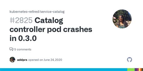 catalog controller pod crashes in 0 3 0 · issue 2825 · kubernetes