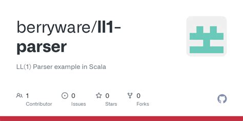 github berryware ll1 parser ll 1 parser example in scala