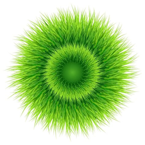 Premium Vector Green Grass Circle Vector Illustration
