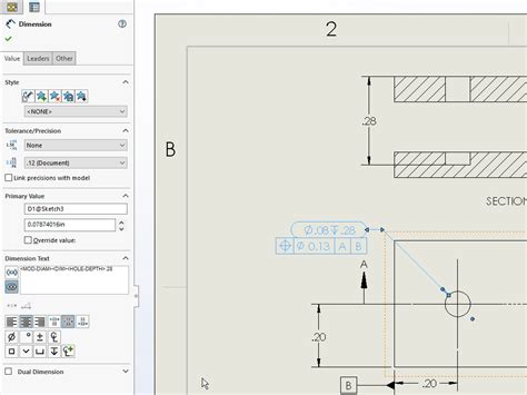 Single Inspection Dimension For Holes Grabcad Tutorials