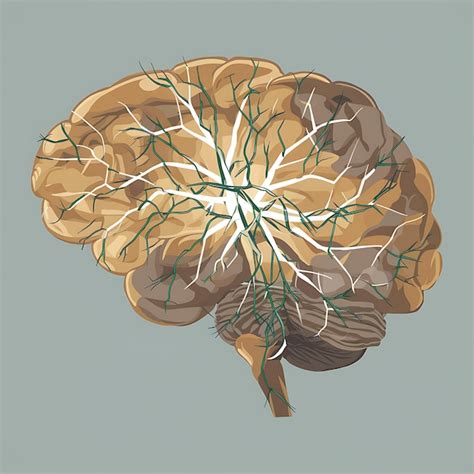 Premium Photo Illustration Of A Brain Entangled In A Web Representing