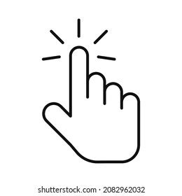 Hand Click Cursor Pointer Icon Mouse Stock Vector Royalty Free 2082962032 Shutterstock