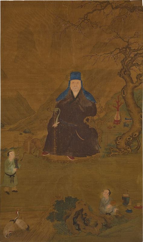 Anonymous Portrait Of A Scholar Qing Dynasty 18th 19th Century Ink And Colour On Silk