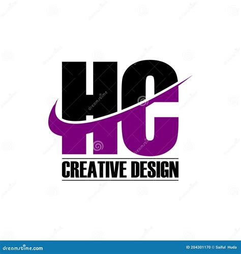 Letter HC Simple Monogram Logo Icon Design Stock Vector Illustration Of Company Element