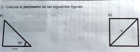 Solved Calcula El Perimetro De Las Siguientes Figuras Geometry Hot Sex Picture