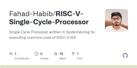 GitHub Fahad Habib RISC V Single Cycle Processor Single Cycle