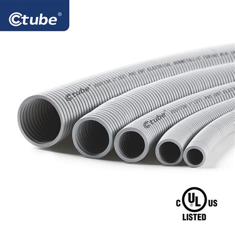 Flexible Conduit 34 Inch Pvc Non Metallic Grey Ent Tubing China Pvc