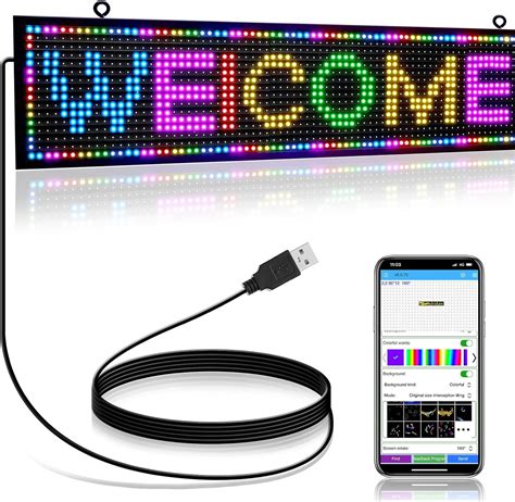 Amylove WiFi Compatible LED Display Sign X Inch RGB India Ubuy