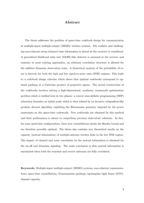 Non Coherent Communication In Multiple Antenna Systems Receiver Design Codebook Construction