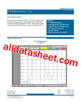 3209 Datasheet(PDF) - KR Electronics, Inc.