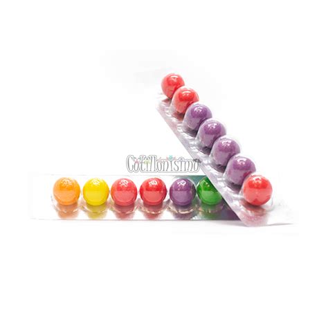 Chicle Frutal Gumballs Open Candy Redondo X7 Unidades Cotillonisimo