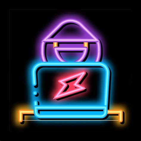 Hacker Neon Glow Icon Illustration Vector Art At Vecteezy