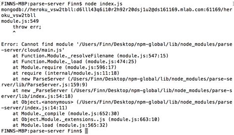 Ios Connecting Parse Server To Heroku Stack Overflow