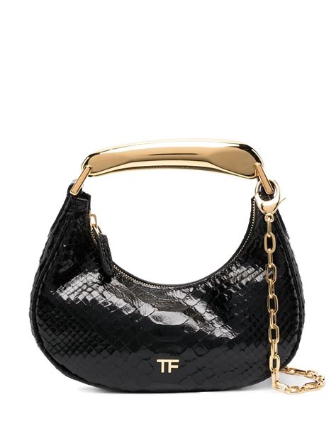 Tom Ford Python Effect Shoulder Bag Farfetch