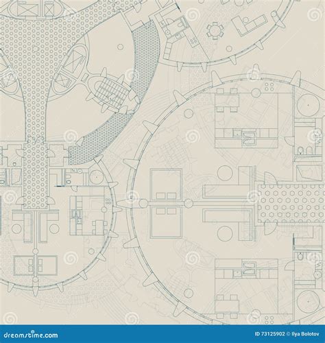 Blueprint And Architectural Design Featuring Symbols Like Technical