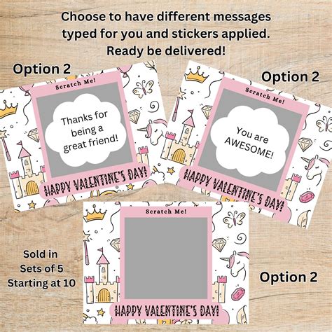 Princess Valentine Scratch Off Cards Classmate Presents School