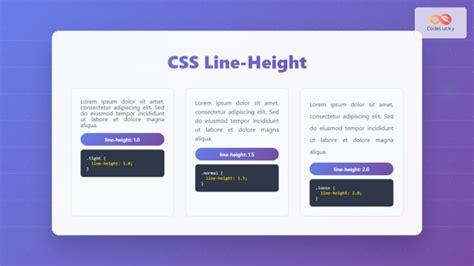 Css Style Lineheight Property Css Line Height Codelucky