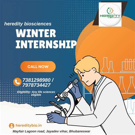 Bhubaneswar Winter Internship And Training Program Heredity Bioscience