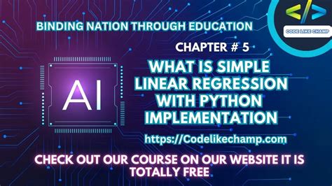 more about simple linear regression in ml codelikechamp