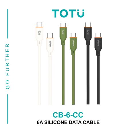Totu Cb Cc A Silicone Data Cable Type C Shopee Thailand