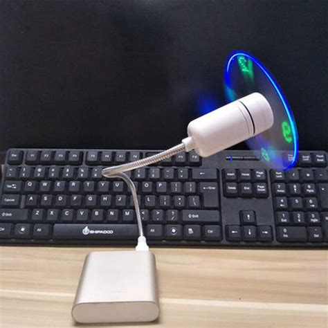 1PC USB Gadget Mini Fan Flexible LED Light USB Fan Grandado