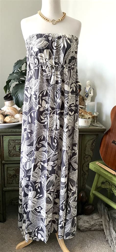 Strapless Maxi Summer Dress Tropical Print Floral Maxi Slip On Maxi