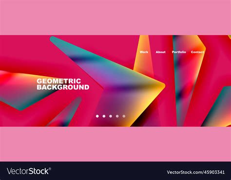 bright colorful triangular shapes abstract vector image