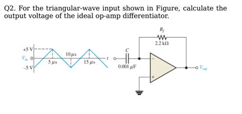 Solved Q For The Triangular Wave Input Shown In Figure Chegg