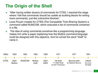 Unix Shell Story PPTX Operating Systems Computer Software And Applications