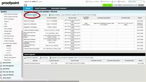 How To Verify And Perform Module Updates In Proofpoint Pps Youtube