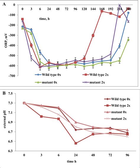 The Orp Kinetics A And External Ph B Of E Coli Wild Type And Download Scientific Diagram