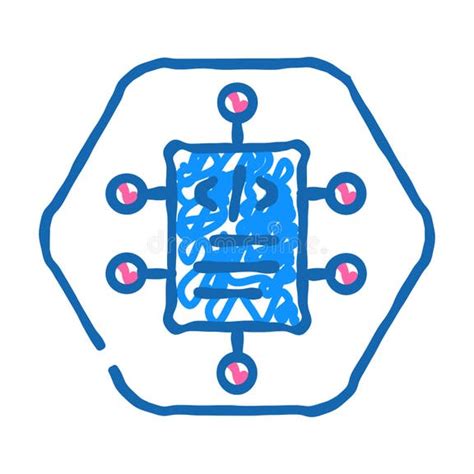 Source Code Management Icon Doodle Illustration Stock Vector