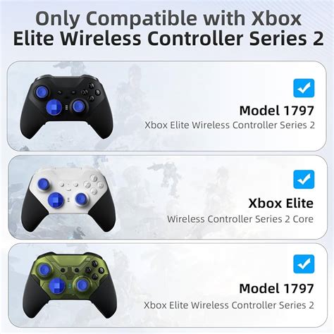 Xbox Controller Customization Kit 9 In 1 Metal Thumbsticks Kit For Xbox