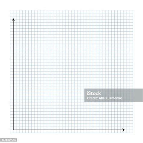 Grid Paper Mathematical Graph Cartesian Coordinate System With Xaxis